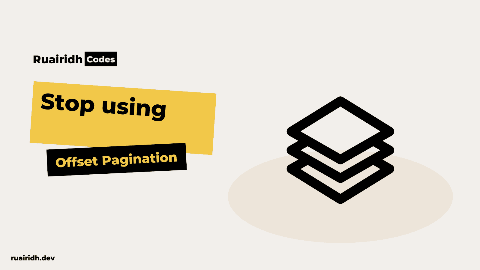 Stop Using Offset Pagination Ruairidh Codes
